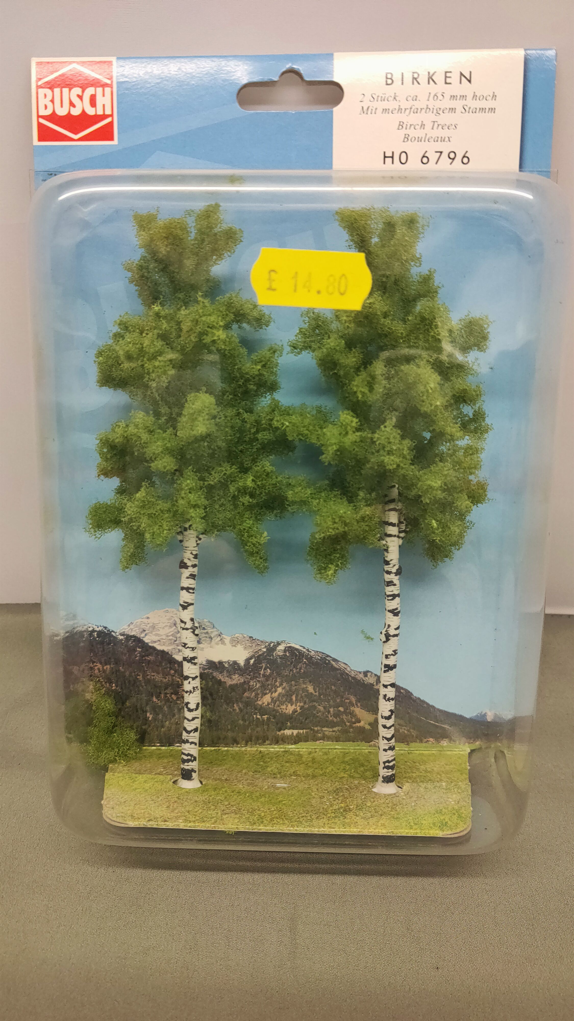 Busch HO. Two Ready made 165mm Birch Trees