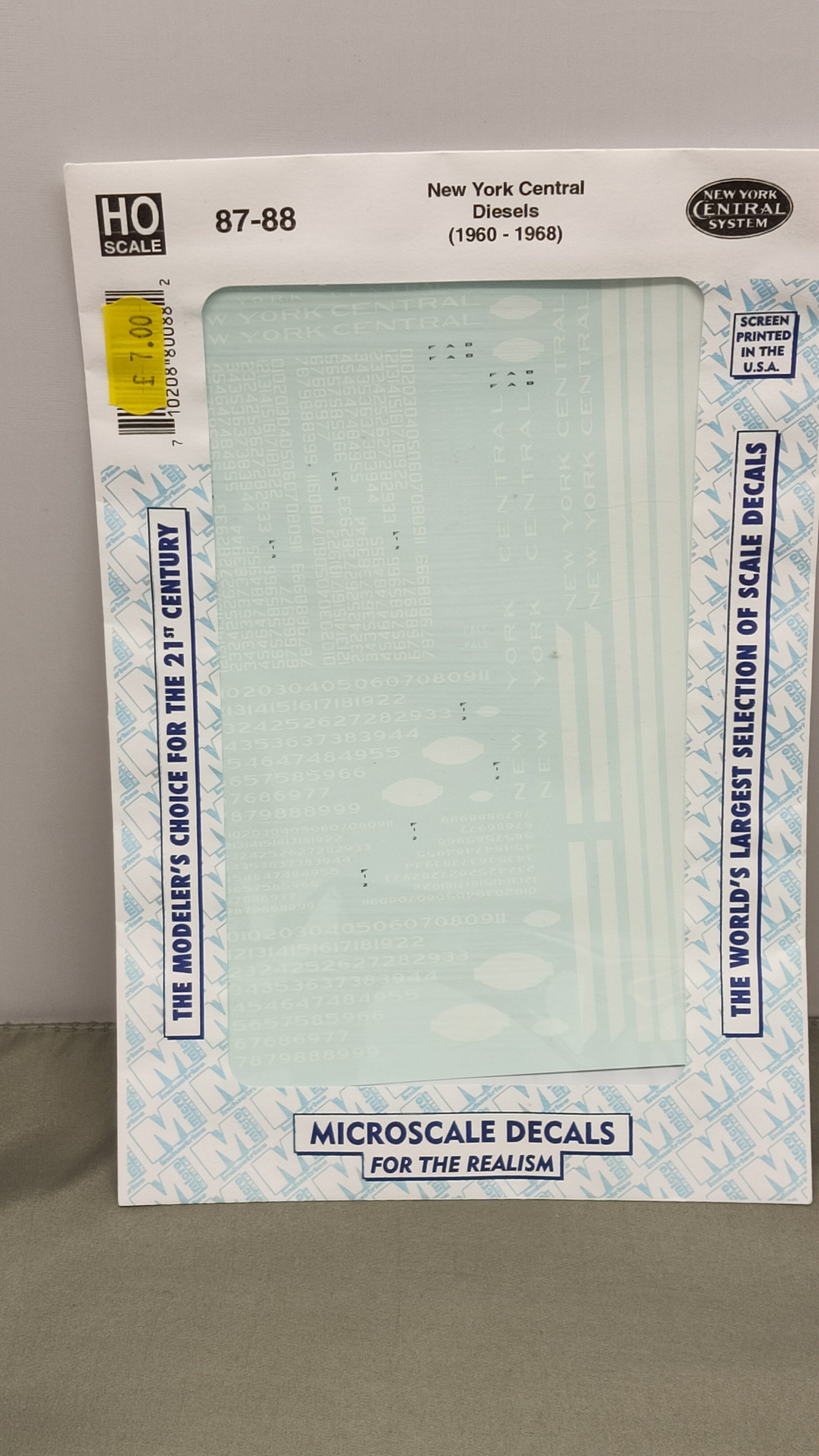 Microscale HO. New York Central Diesels (1960-1968) Decals