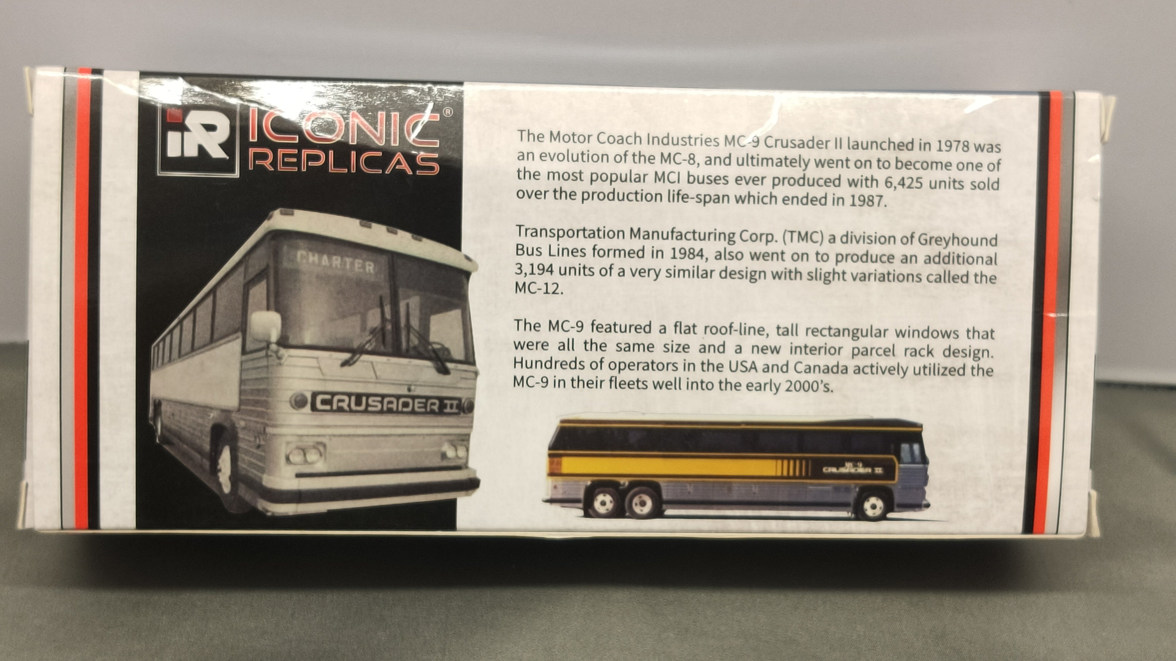 Iconic Replicas HO. MCI MC-9 Crusader II intercity coach