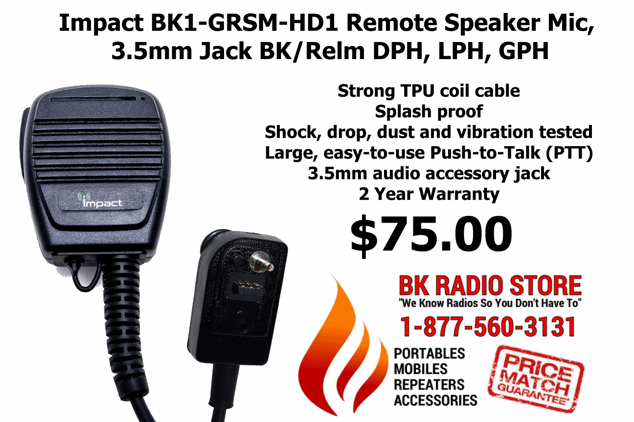 GRSM-HD1 -BK1 Speaker Mic DPH