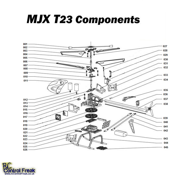 MJX T23 T623 RC Helicopter Upper Cog B Motor