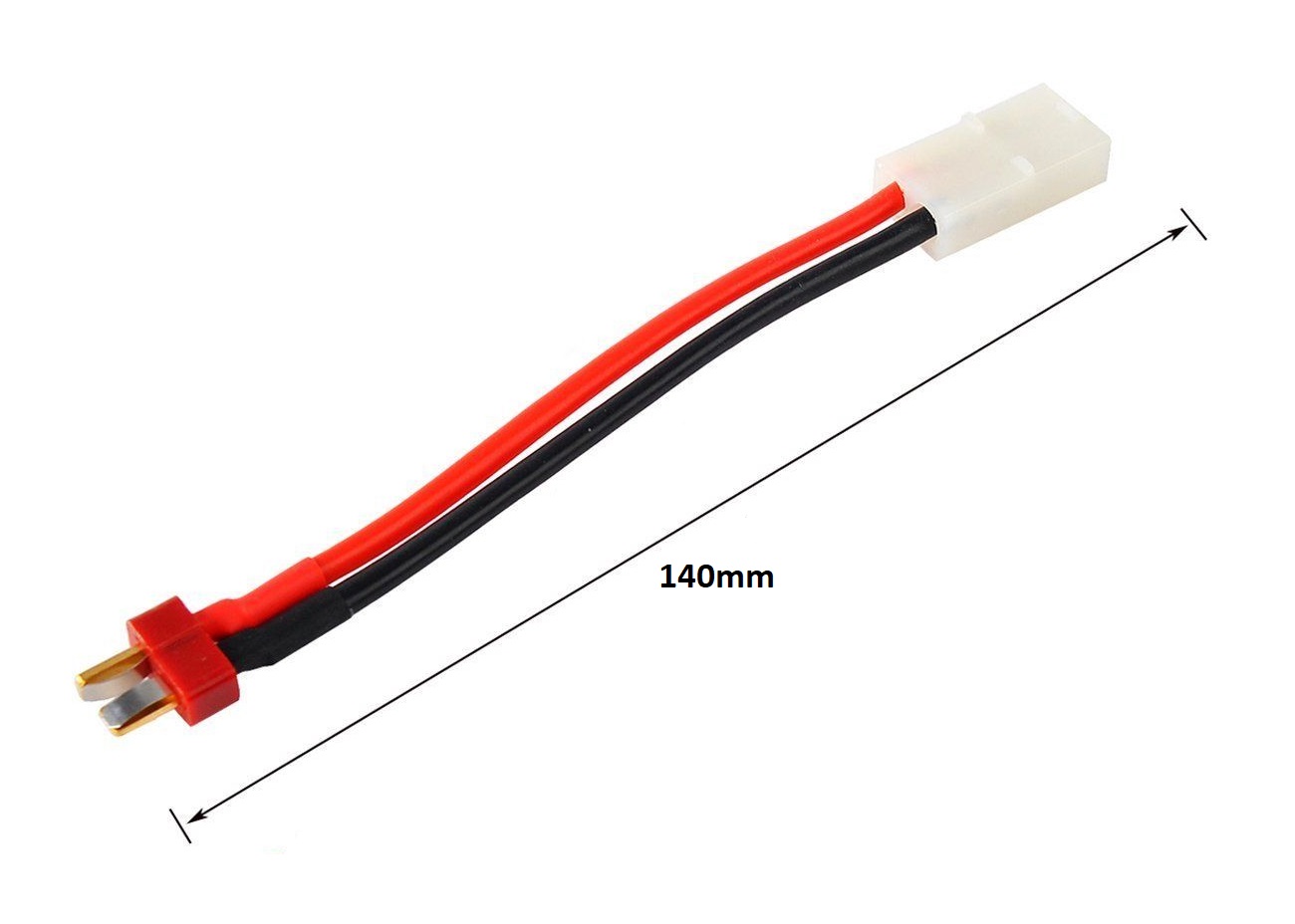 Adapter Lead Cable Deans T Male Plug to Female Tamiya