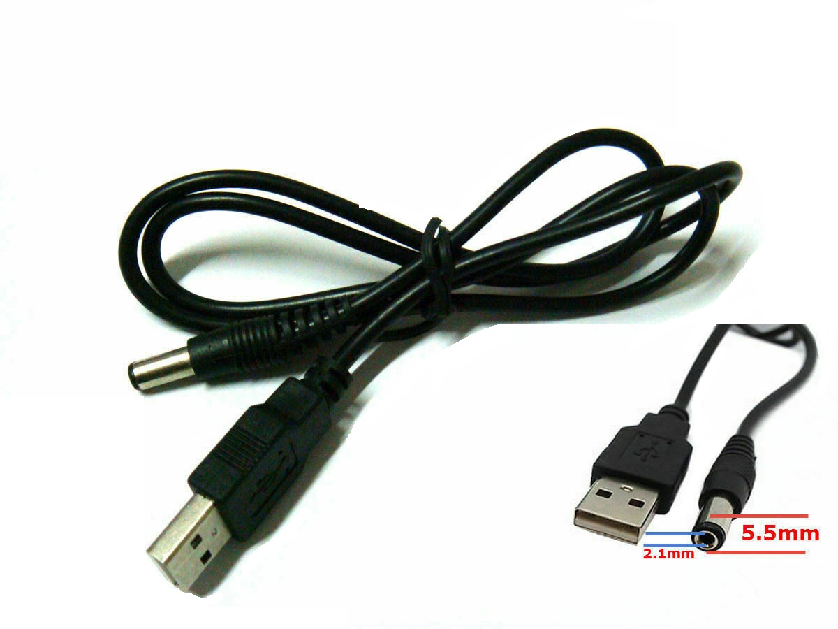 USB 5V Step Up 9v DC Power Boost Charging Cable Module 1M Jack 5.5mm x ...