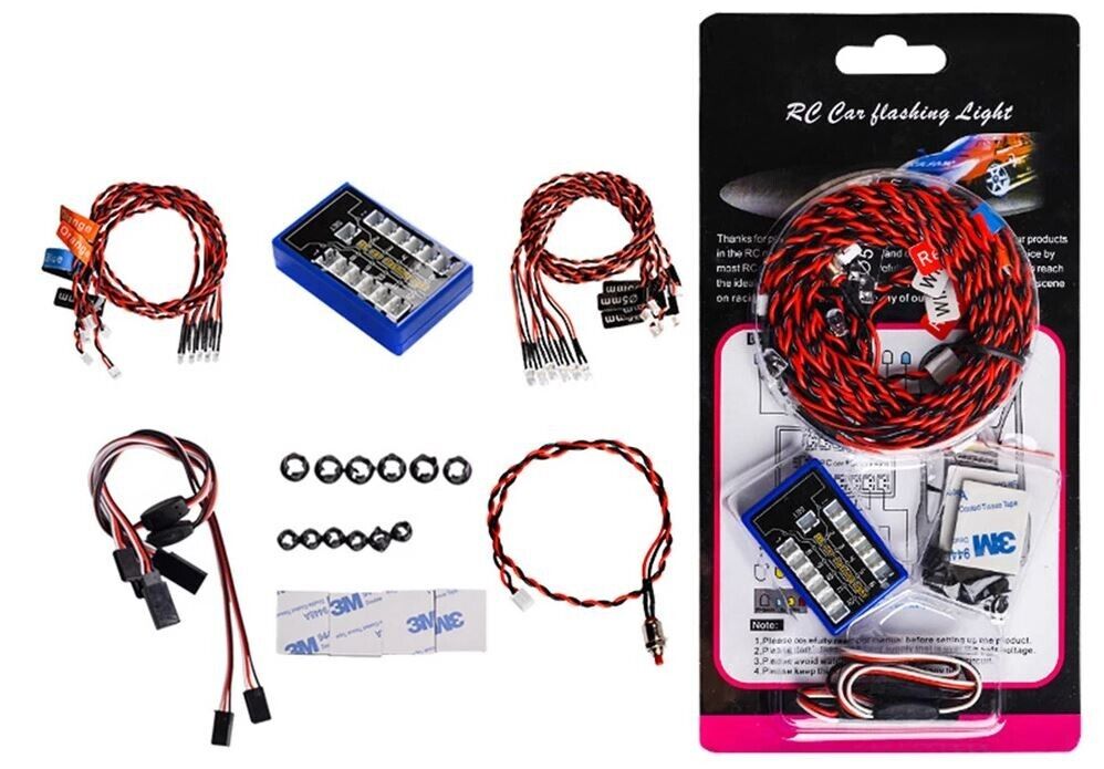 12 LED Simulation Lights Smart System Flash Lighting Kit RC 1/10 Car ...