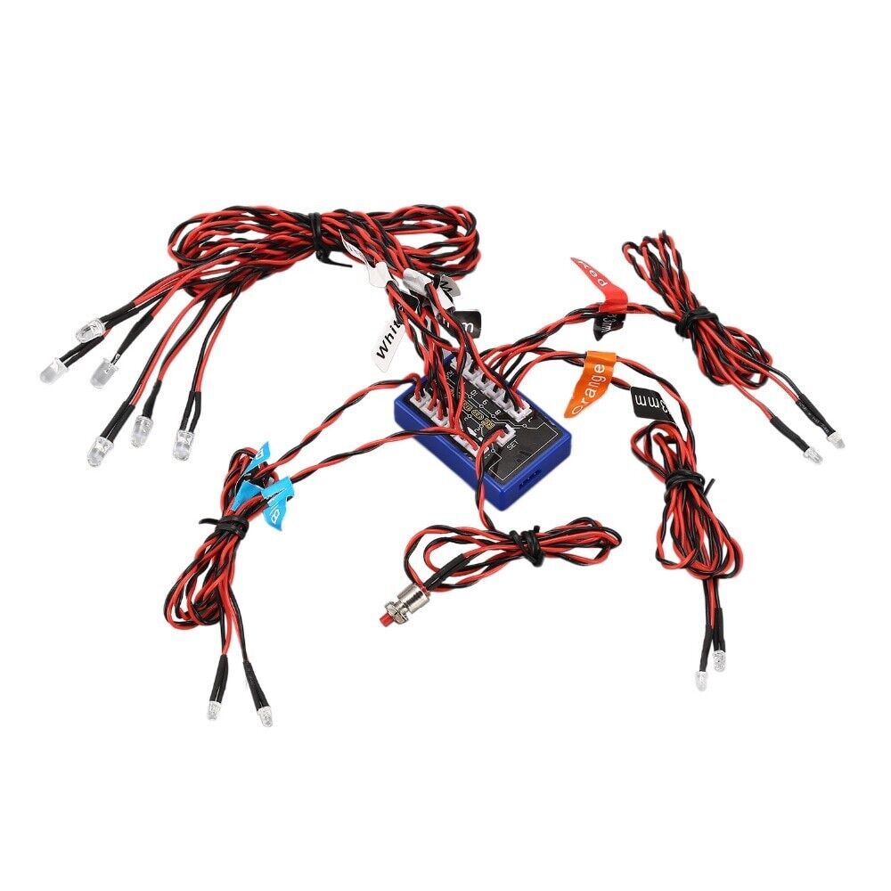 12 LED Simulation Lights Smart System Flash Lighting Kit RC 1/10 Car ...