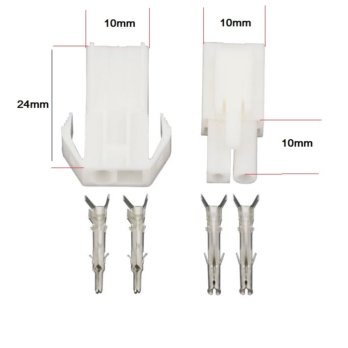 10x Pairs Mini Small Tamiya EL-2P Male Plug Connector RC Battery or Charger