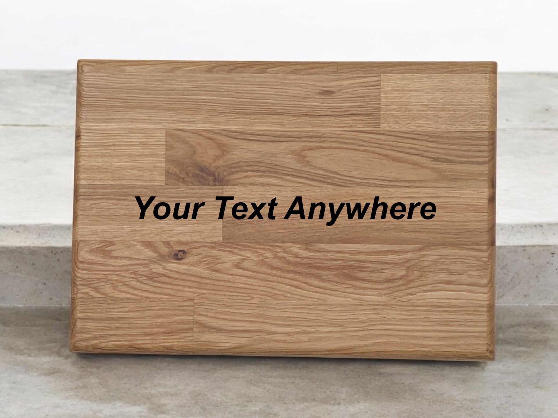 Personalised Oak Butchers Block Kitchen Chopping Cutting Bread Serving ...