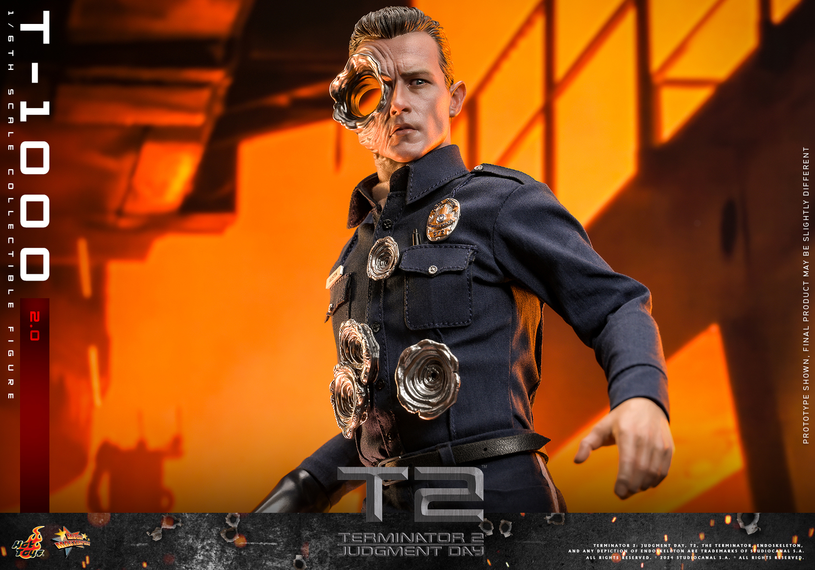 Hot Toys – Terminator 2: Judgment Day - 1/6th scale T-1000 (2.0) Collectible Figure