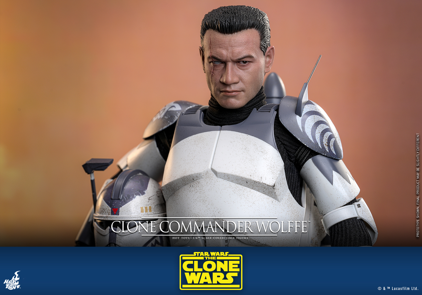 Hot Toys – Star Wars: The Clone Wars - 1/6th scale Clone Commander Wolffe Collectible Figure