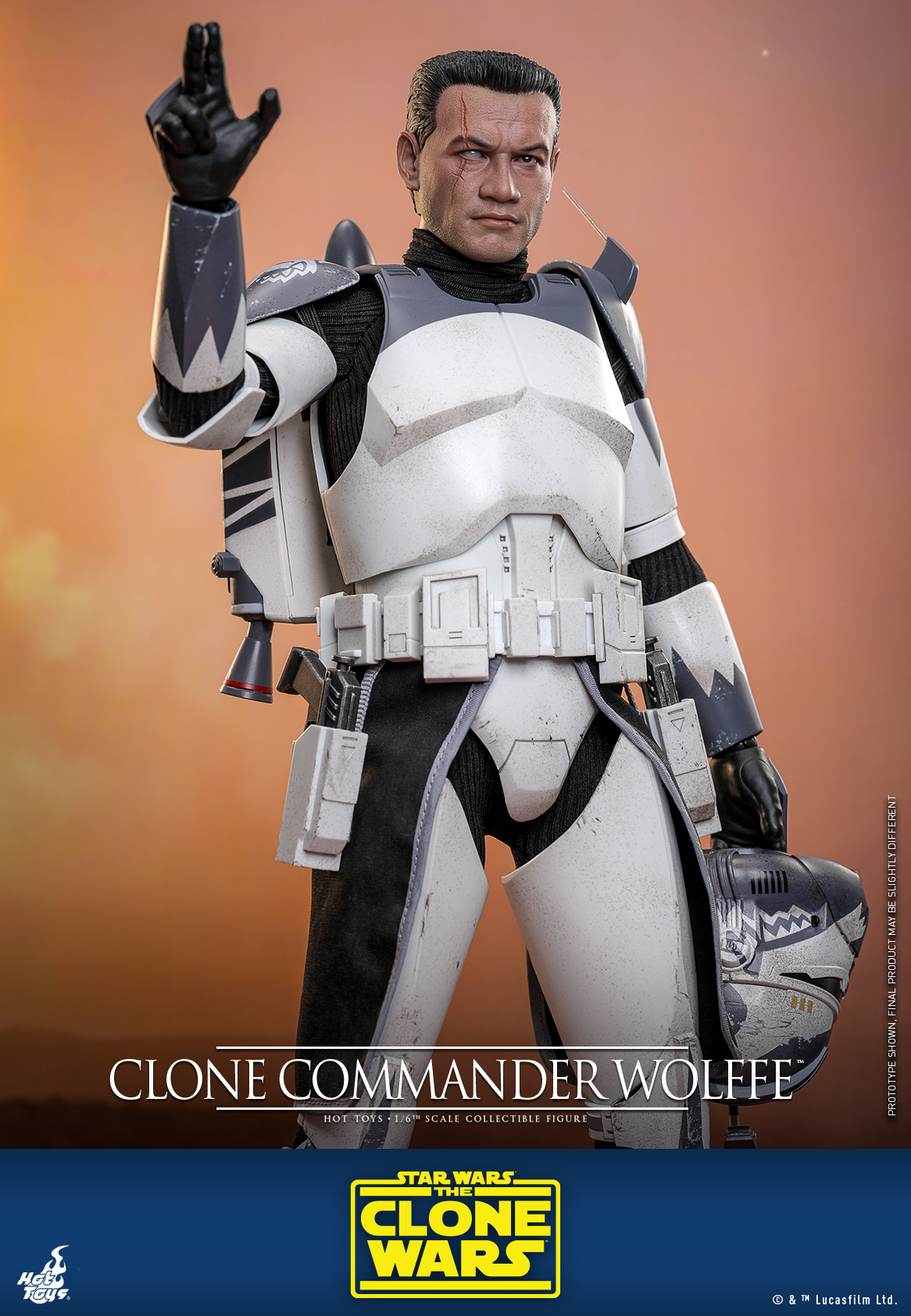 Hot Toys – Star Wars: The Clone Wars - 1/6th scale Clone Commander Wolffe Collectible Figure