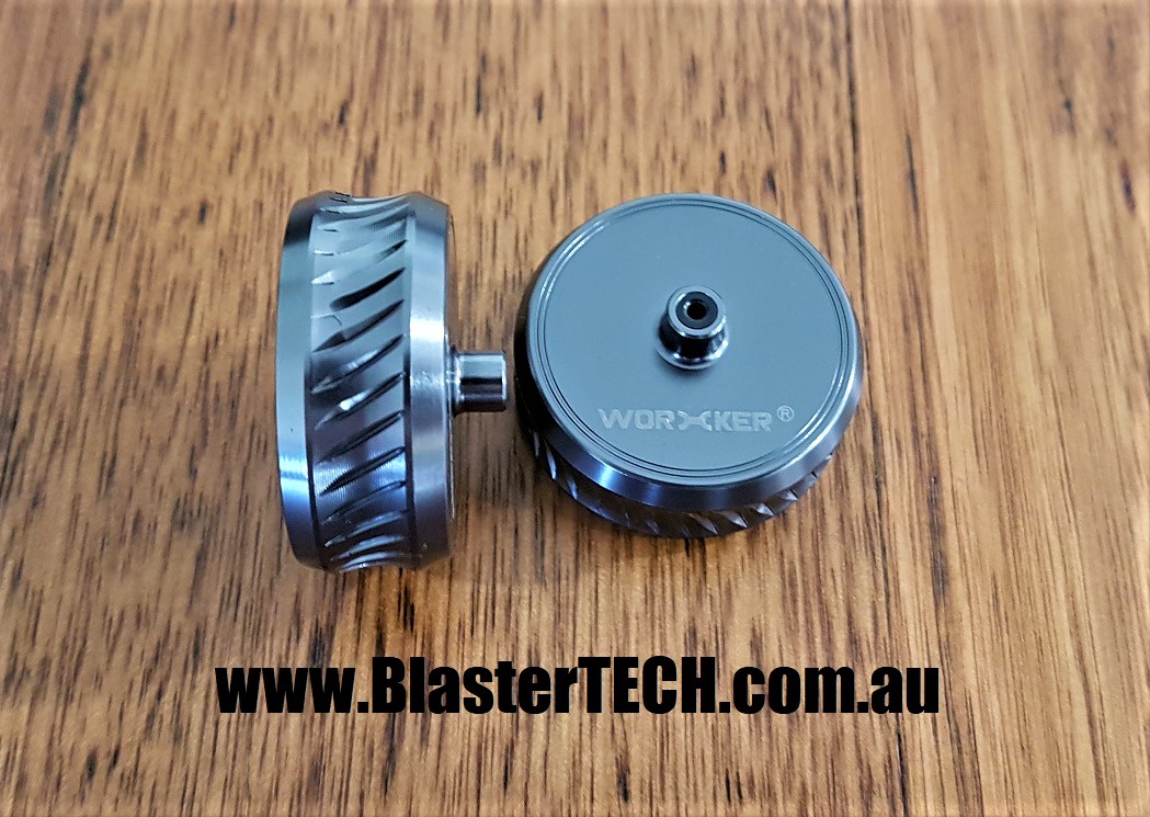 Worker Titanium Angled Grooved Metal Flywheels