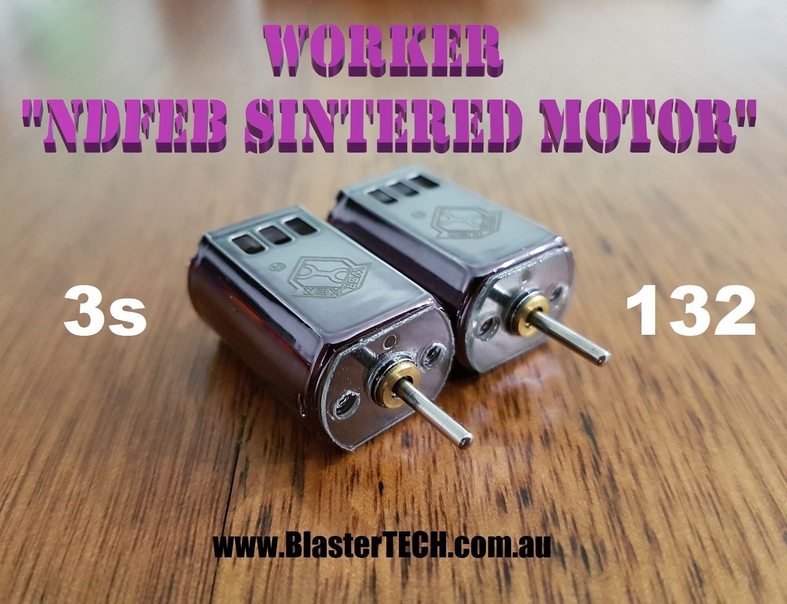 3s Worker NdFeB Sintered 132 Motor - Pair