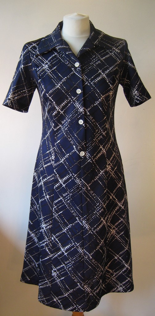 Navy & white criss-cross dress, 10