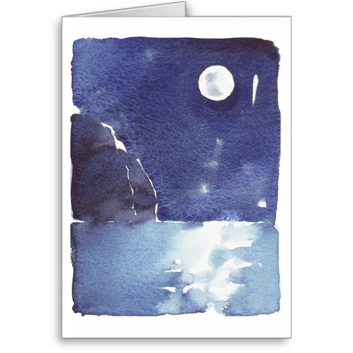 Moon - greetings card by Jo Dunn