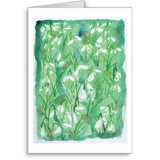 Snowdrops - greetings card by Jo Dunn