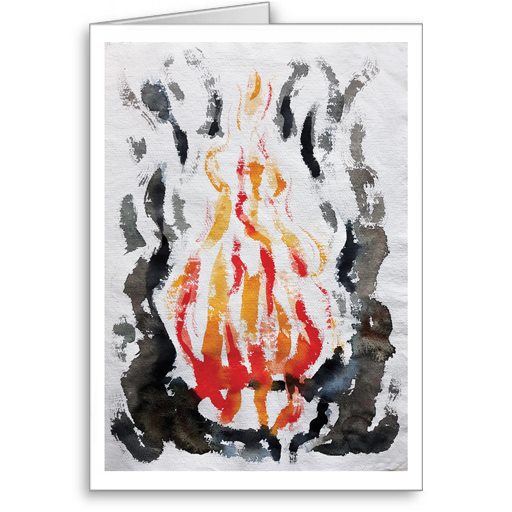 Fire - greetings card by Jo Dunn