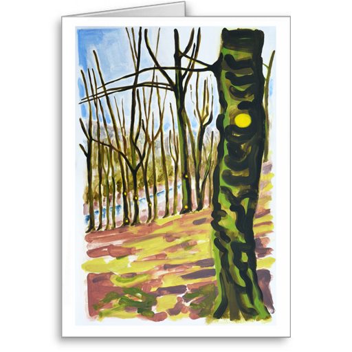 Combat Tree - greetings card by Jo Dunn