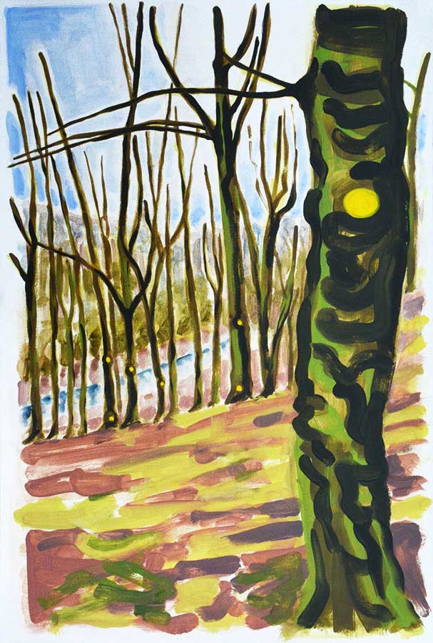 Combat Tree - oil painting by Jo Dunn 2015