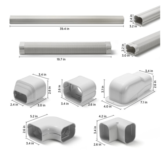 3'' PVC Line Cover for Mini Split Systems Extendable