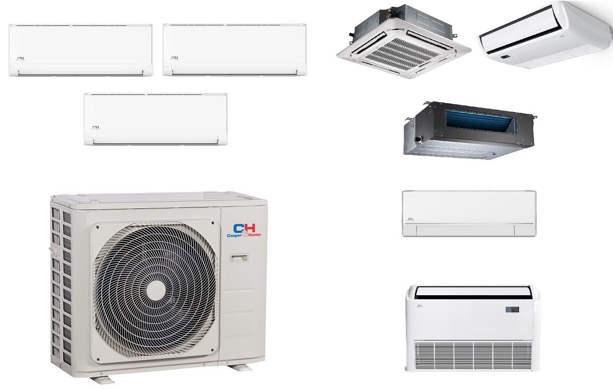 C&H 3 Zone 23.8 SEER Mini Split Hyper Heat Pump AC