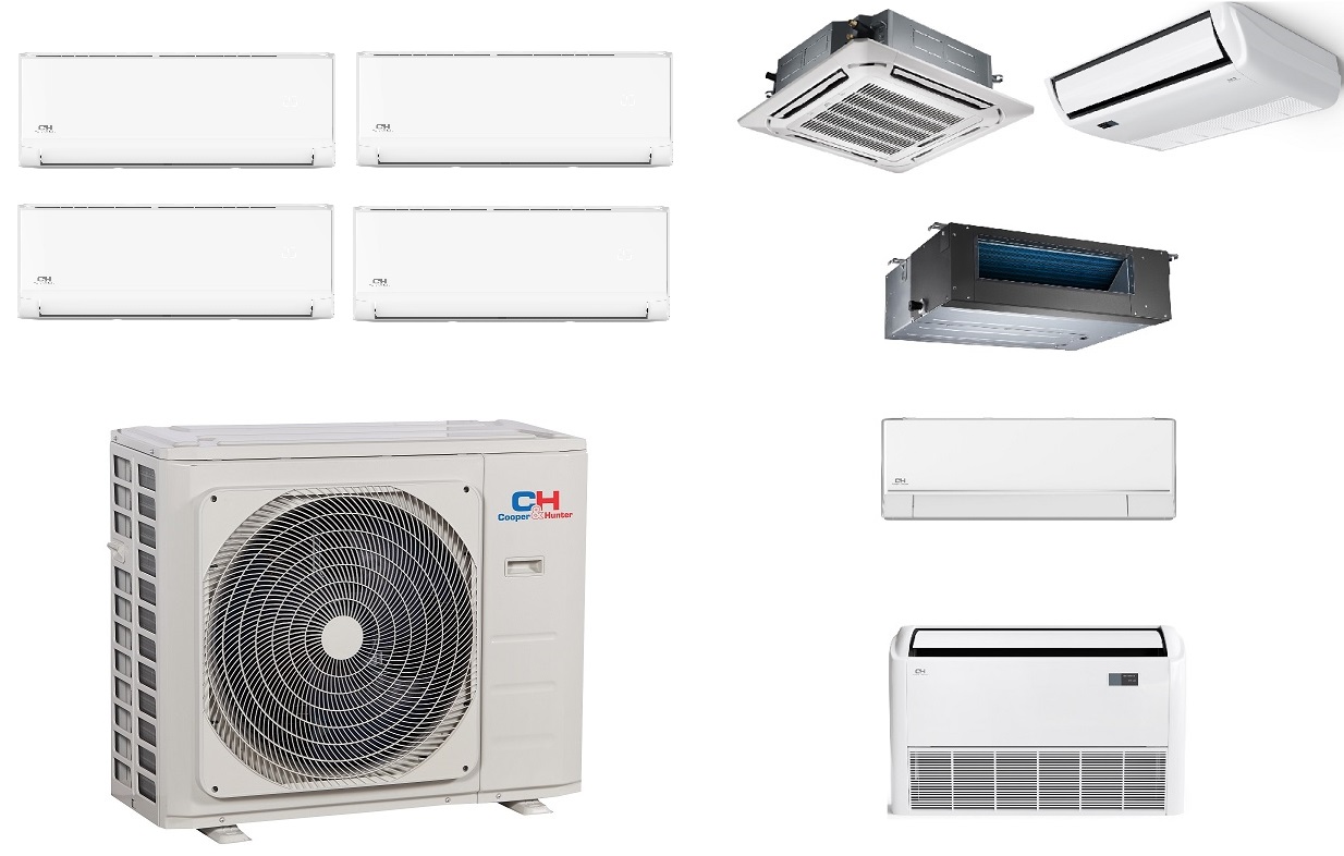 C&H 4 Zone 23 SEER Mini Split Hyper Heat Pump AC