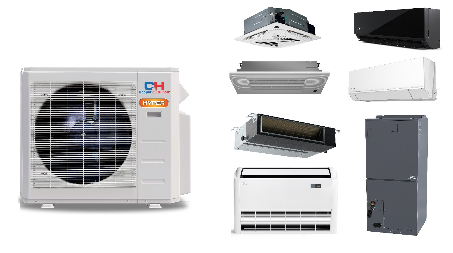 C&H 454B Multi 2-6 Zone Mini Split Hyper Heat Pump AC R454B