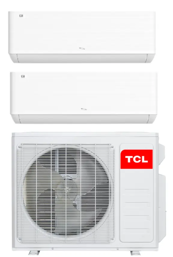 TCL 2 Zone Mini Split AC with Hyper Heat Pump - 18k btu, 27k btu, 36k btu Outdoor Options