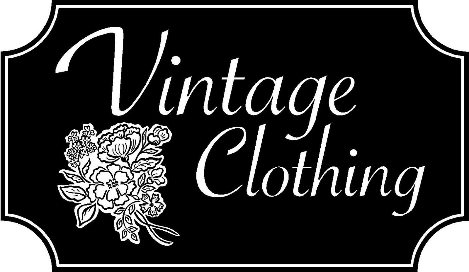 Vintage Clothing Business Sign Vinyl Decal Sticker Sign Window Door Glass