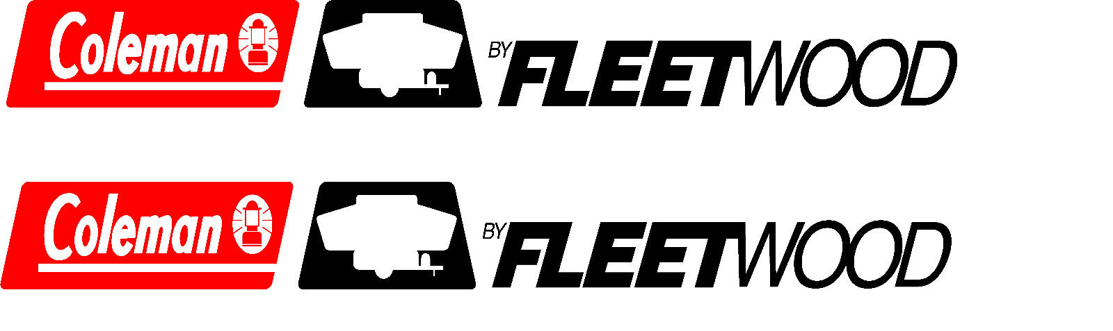 2 pc Fleetwood Coleman Camper RV Vinyl Decal Stickers Camper Graphics ...