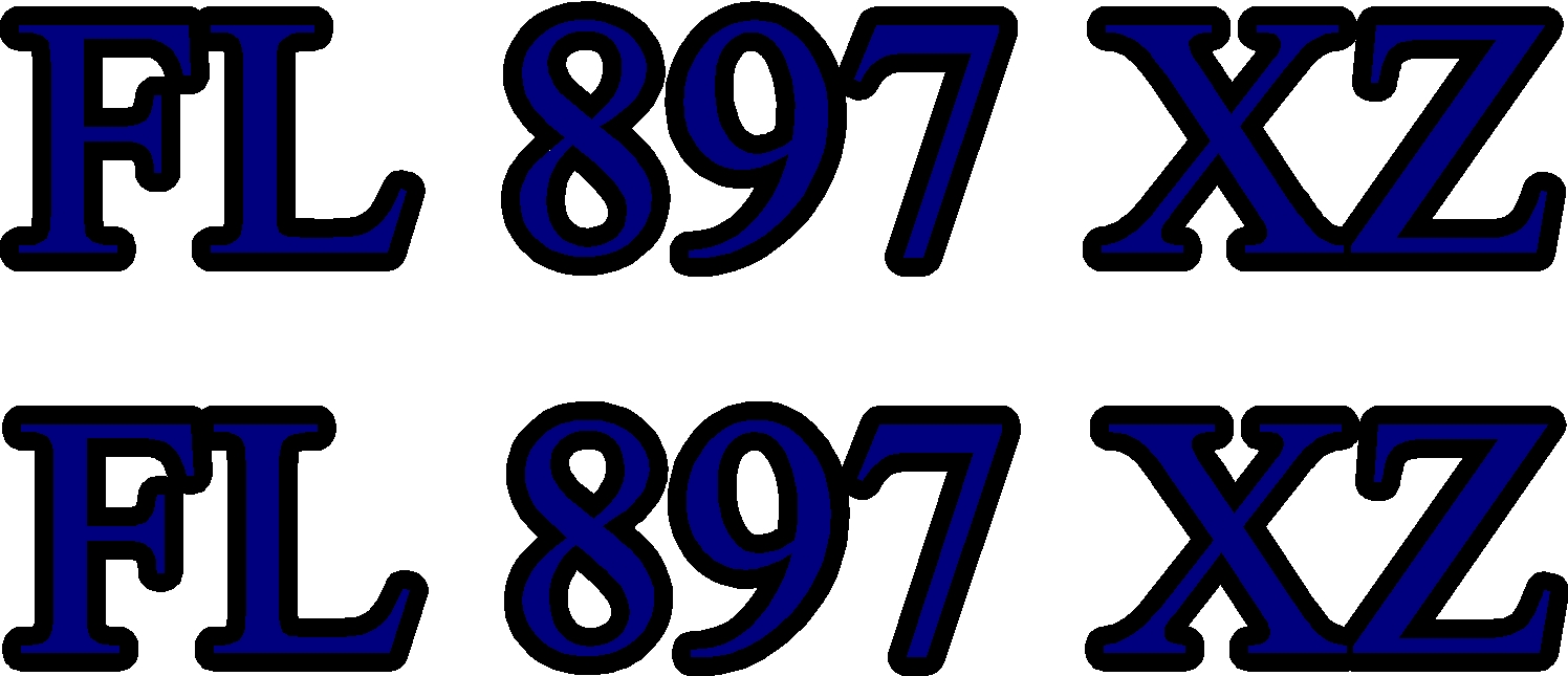 Custom Boat Number Sticker Decals 3x20 set of 2 Choose 2 Colors!