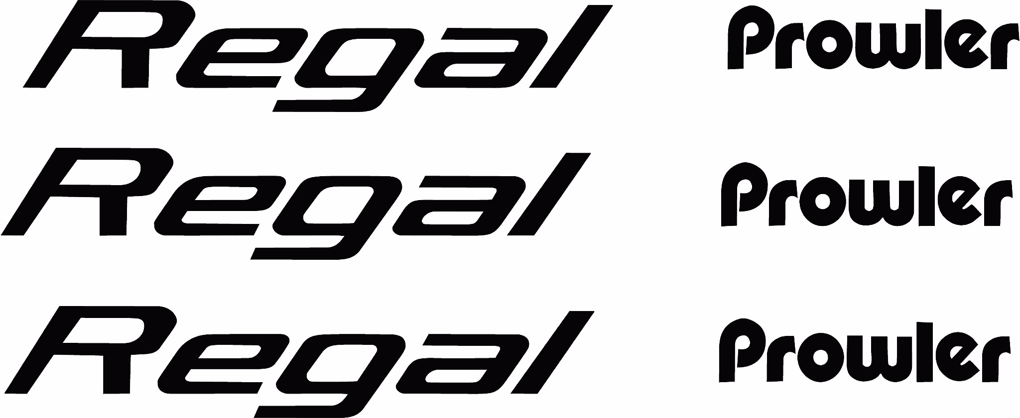 Prowler REGAL Camper Decals 6pc