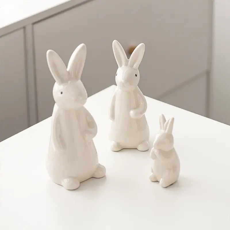 Ceramic Easter Bunny Figurine