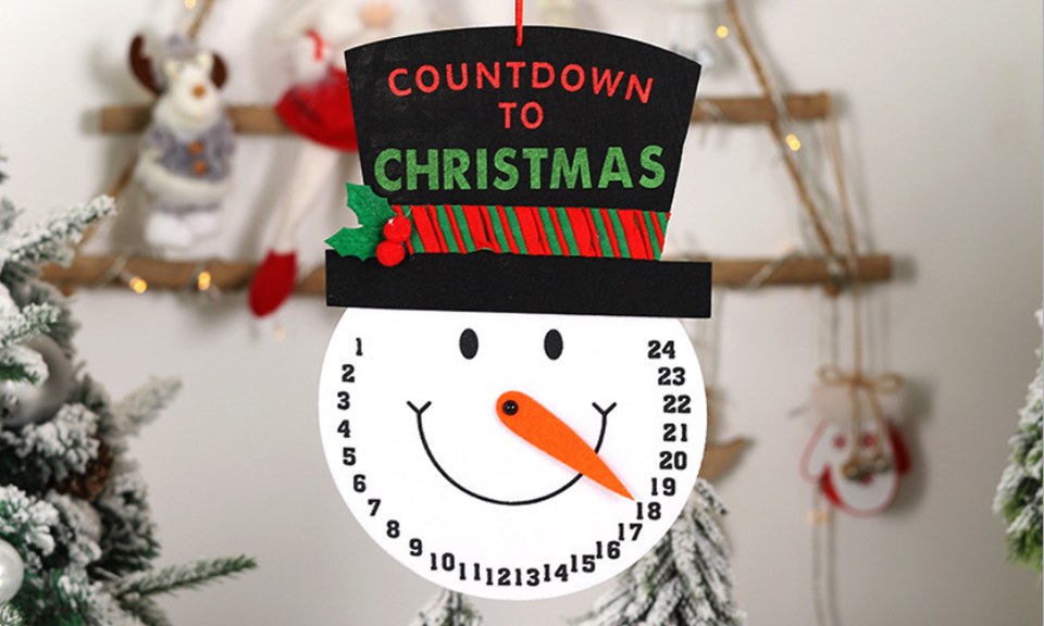 Christmas Countdown Advent Calendar Snowman 24 Xmas Day Day Kids Gift ...