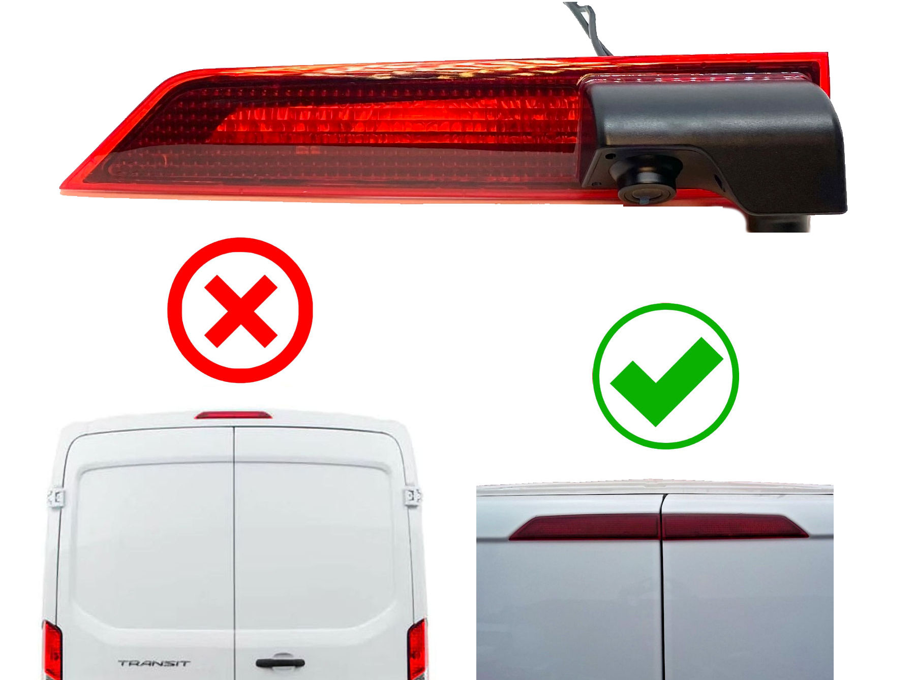 Ford Transit Custom Dual Rear Reversing Camera 2012 - May 2016