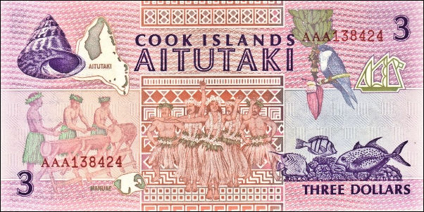 Cook islands - P7 - uncut sheet of 4 notes
