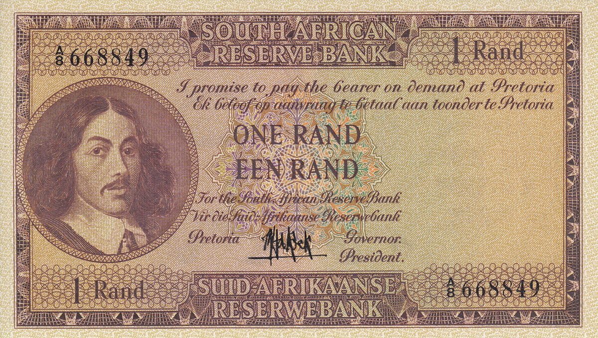 South Africa - 1 Rand - 1961 - P103a - B731a