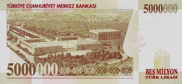 Turkey - 5000.000 Turk Lirasi - Ocak 1997 - P212