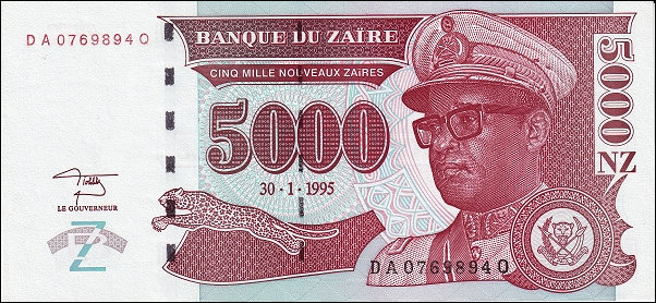 Zaire - 5.000 N.Zaires - 1995 - P69 - B146b