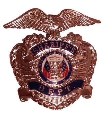 Sheriffs Dept Department Hat Badge Screw Back Gold