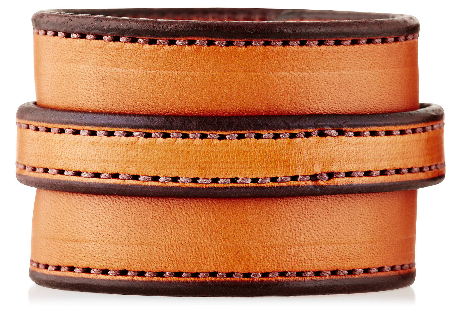 Rebecca Ray Equestrian Horse Two-Tone Leather Cinch Cuff