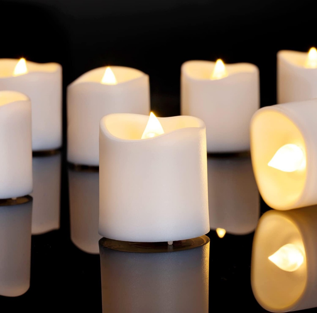 LED TeaLights 1.5" x 1.6" *WHITE BASE*