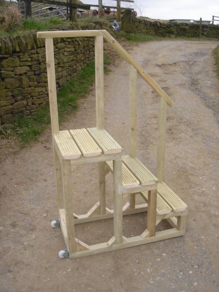 30" Mounting Step with FULL hand Rail