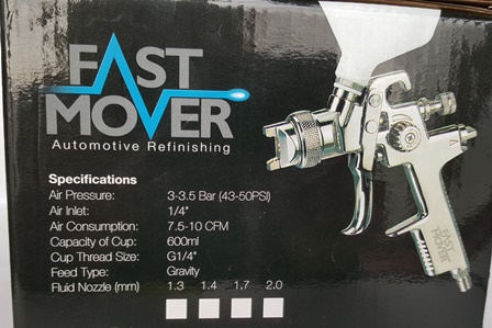 FastMover HVLP Gravity Spray Gun - Ideal for professional results.
