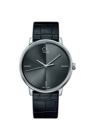 Calvin Klein K2Y2X1C3 Men Accent Leather Black Watch