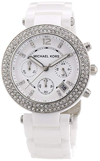 Michael Kors MK5654 Parker White Ceramic Stainless Steel Ladies Watch