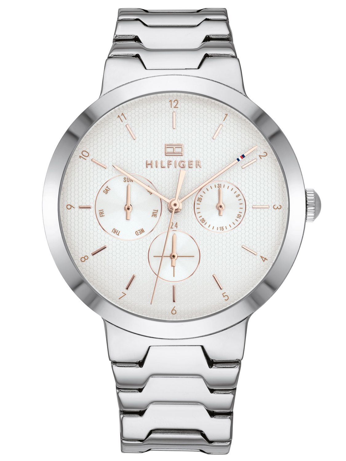 Tommy Hilfiger 1782075 White Dial Stainless Steel Strap Ladies Watch