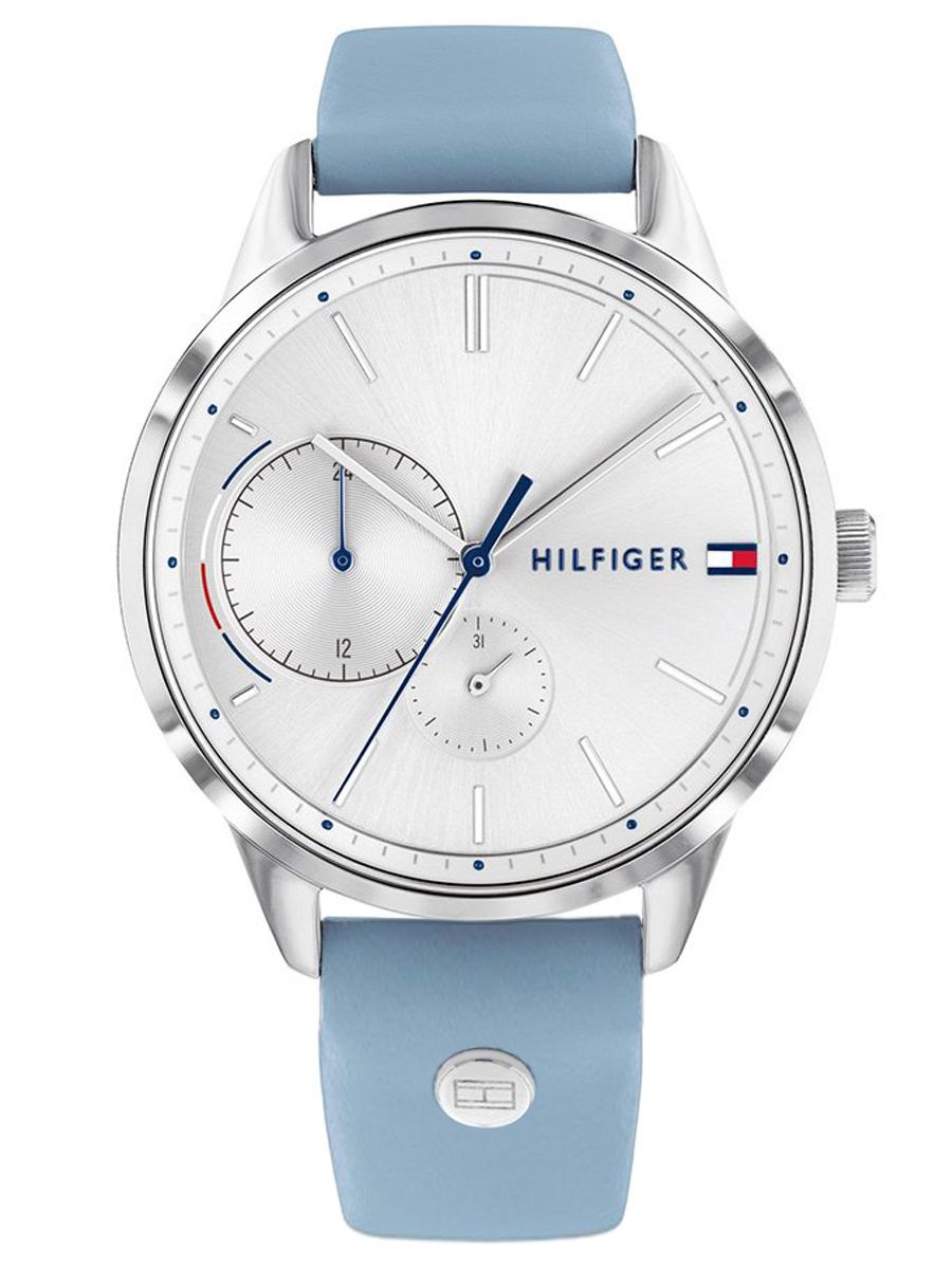 Tommy Hilfiger 1782023 Silver Dial Leather Strap Ladies Watch