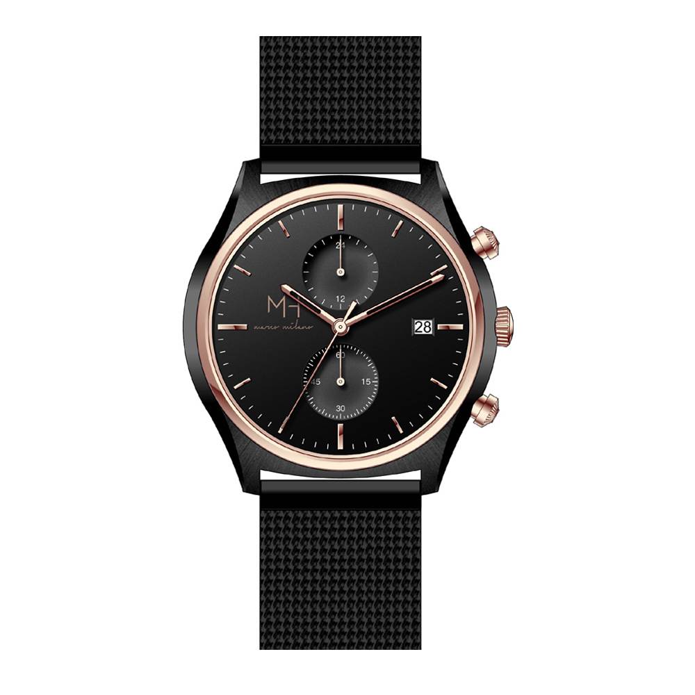 Marco Milano MH99235G1 Black Dial Stainless Steel Strap Gents Watch