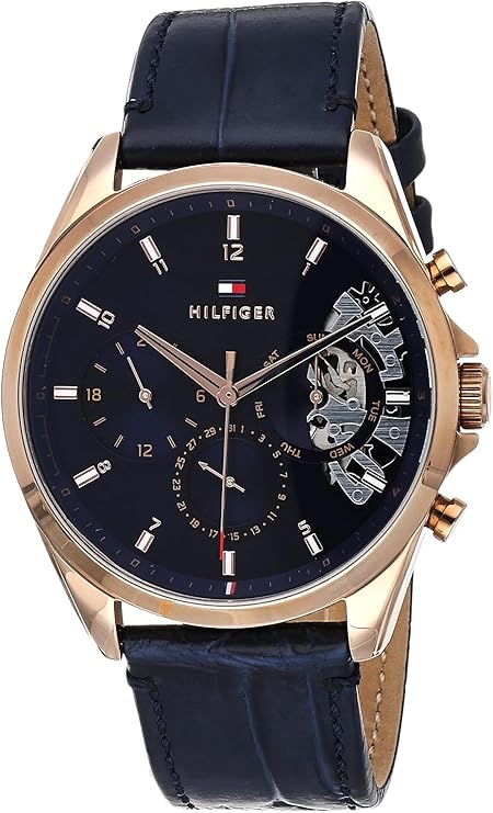 Tommy Hilfiger 1710451 Blue Leather Watches for Men