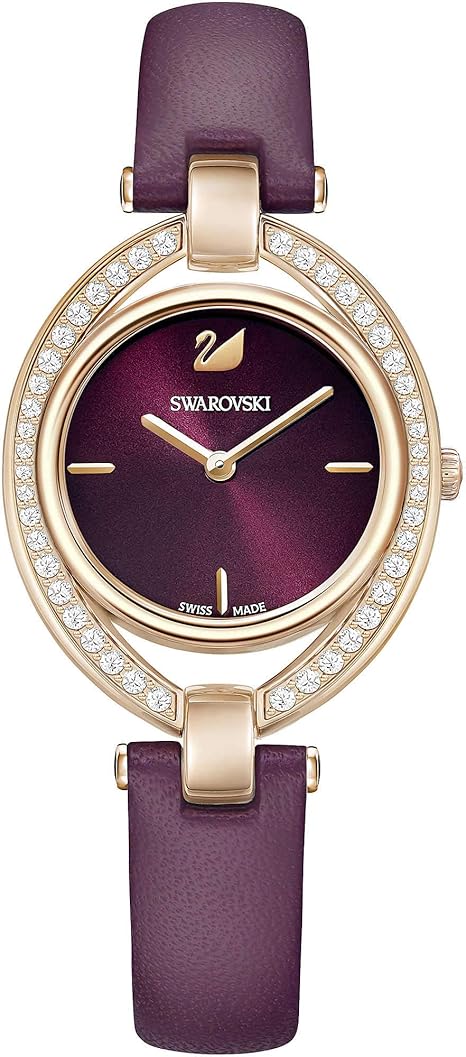 Swarovski 5376839 Red Leather Watches For Women